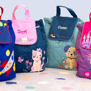 Personalized Embroidered Llama Quilted Backpack - Etsy