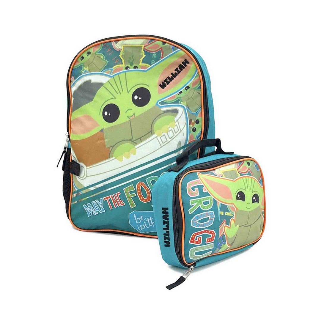 Personalized Star Wars Baby Yoda Grogu Backpack and Lunch Box Combo - Etsy