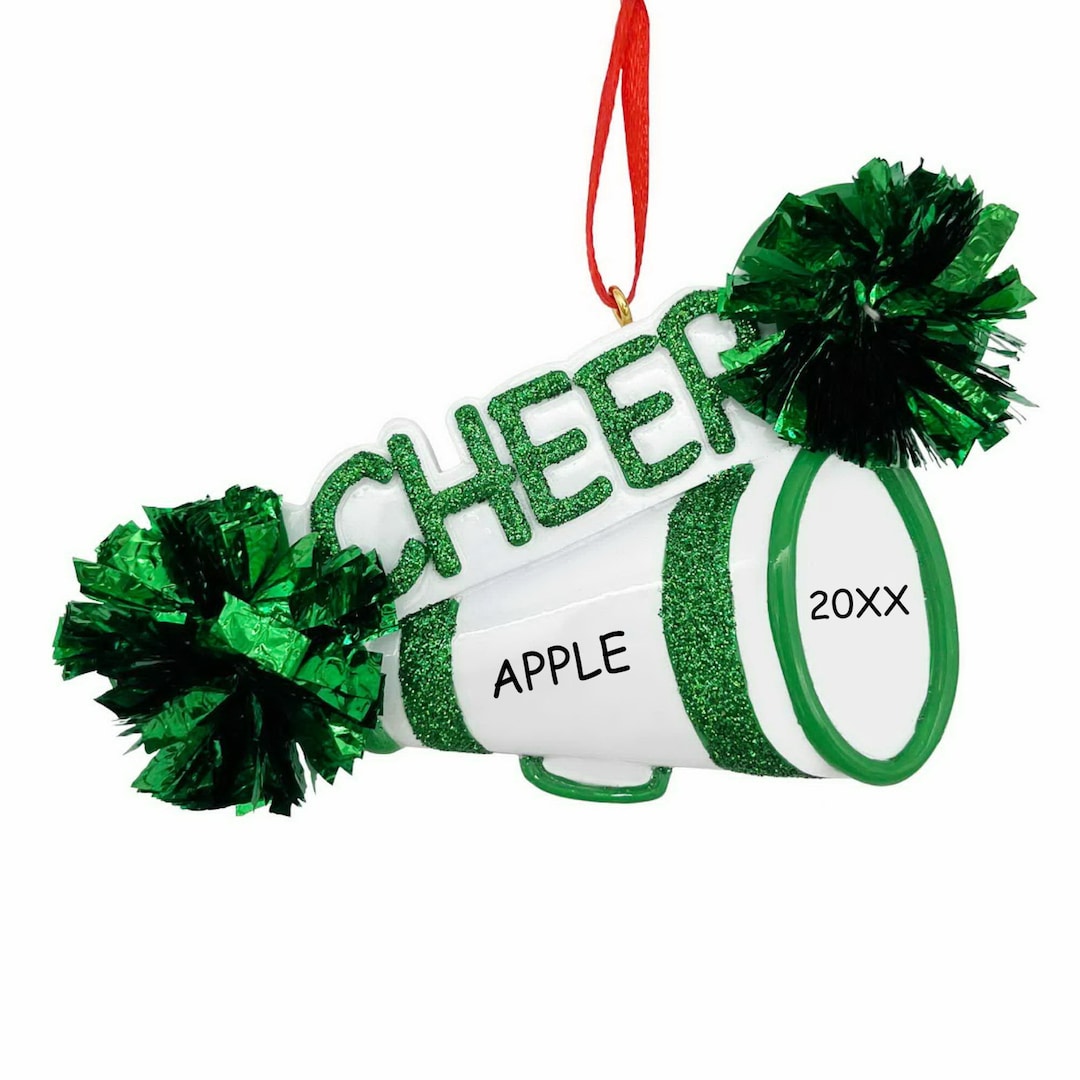 Personalized Cheerleader Christmas Ornament - Green - Etsy