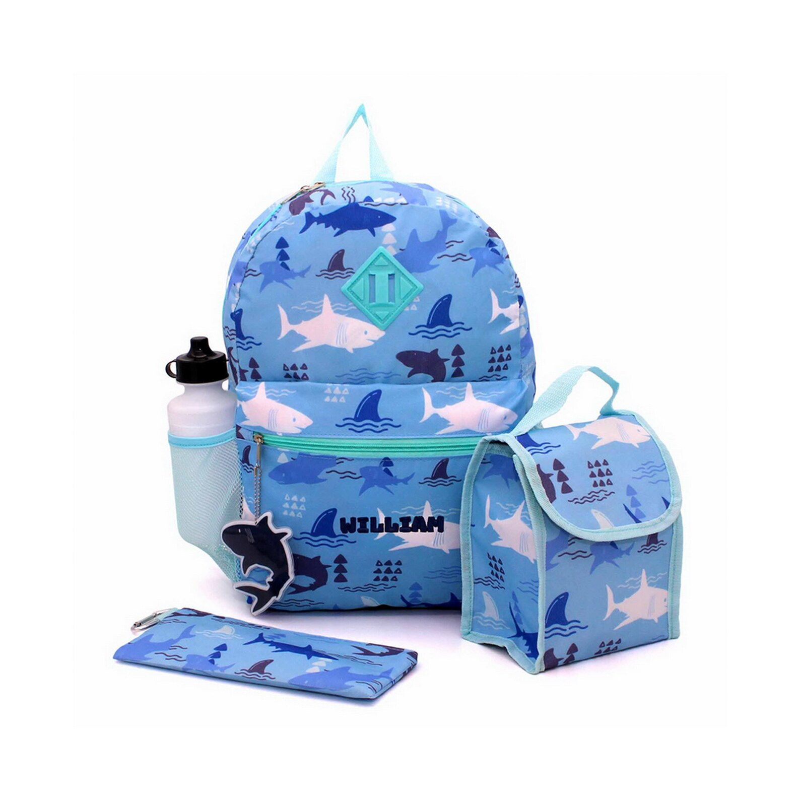 Personalized Shark Backpack With Bonus Lunch Bag Pencil Case - Etsy