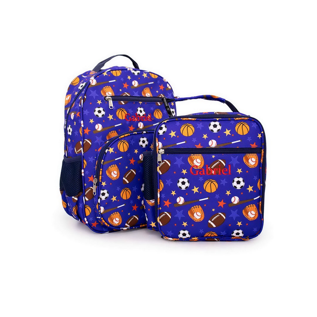 Personalized Sports Adventure Collection Backpack and Lunch Box Combo ...