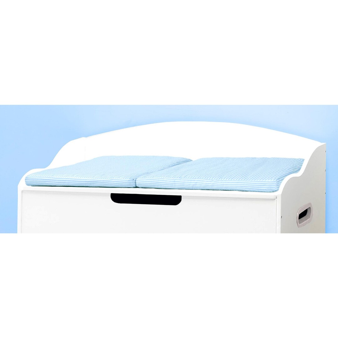 Foldable Toy Box Cushion Baby Blue Pinstripe - Etsy