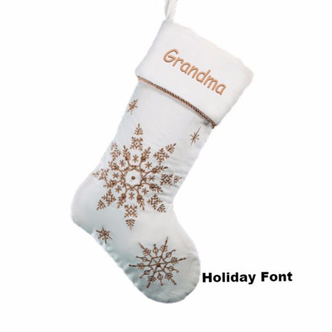 Personalized Sparkling Snowflakes Christmas Stocking - Etsy