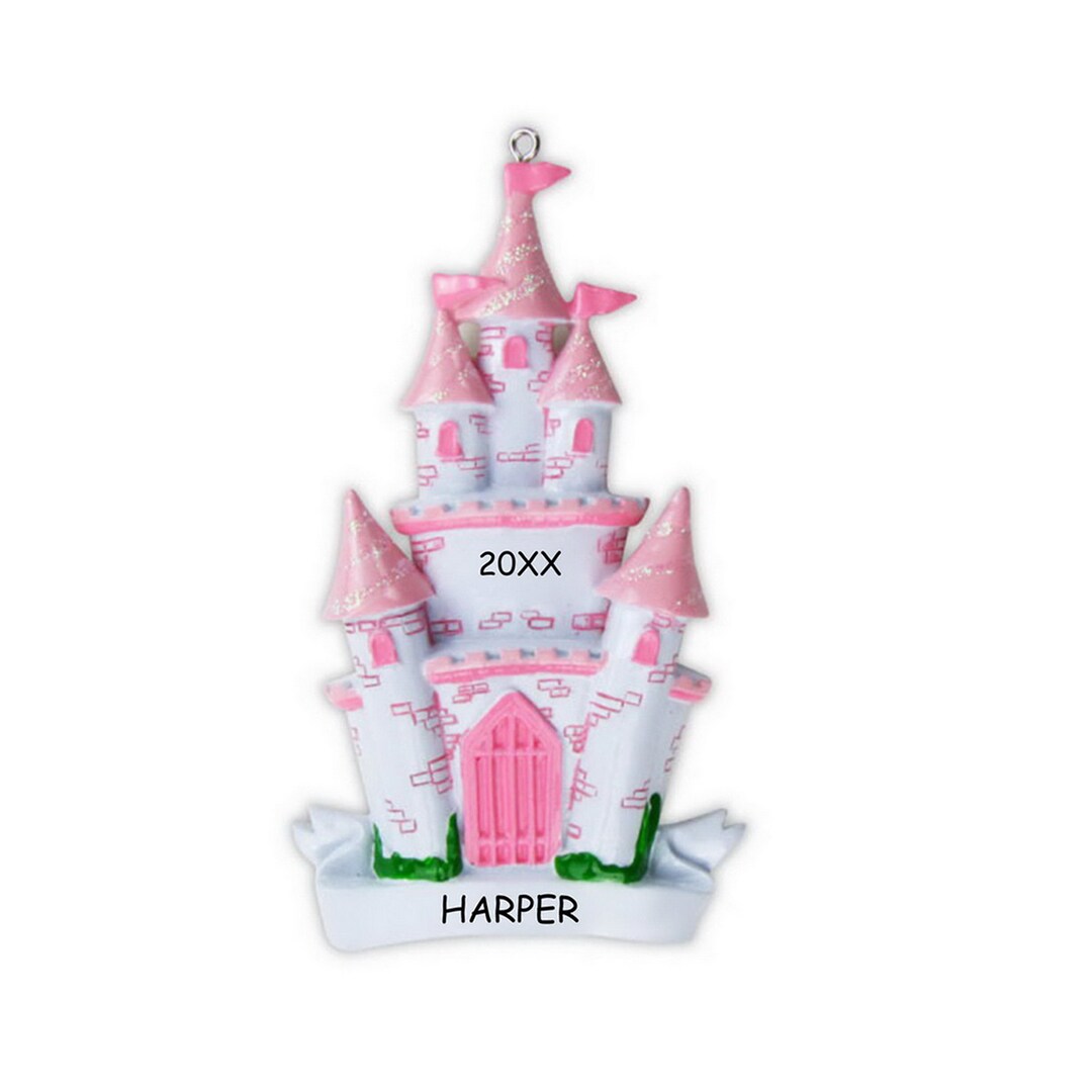 Personalized Princess Castle Kids Christmas Ornament - Etsy