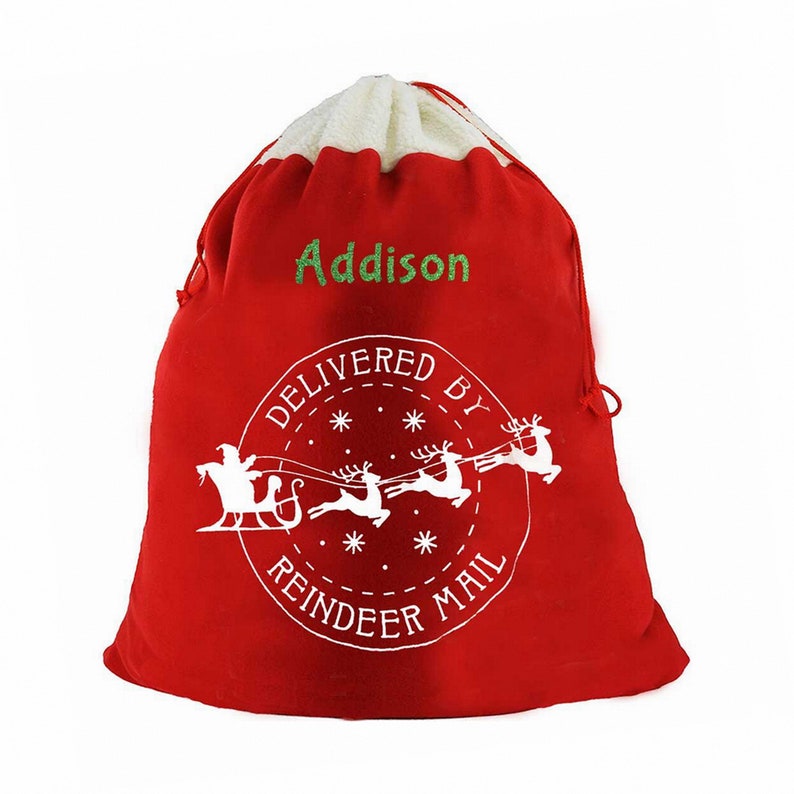 Personalized Santa Sack - Extra Large - Reindeer Mail - Etsy