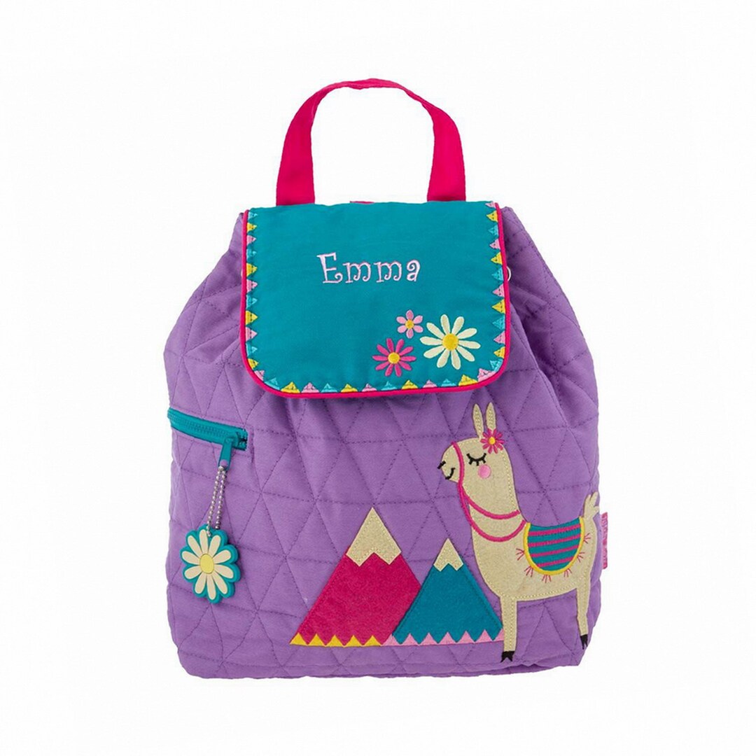 Personalized Embroidered Llama Quilted Backpack - Etsy