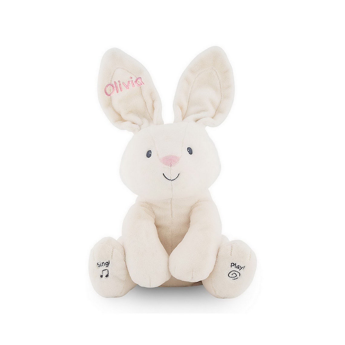 Personalized Gund Peek a Boo Bunny Pink - Etsy