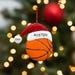Personalized Basketball With Santa Hat Sports Christmas Ornament - Etsy
