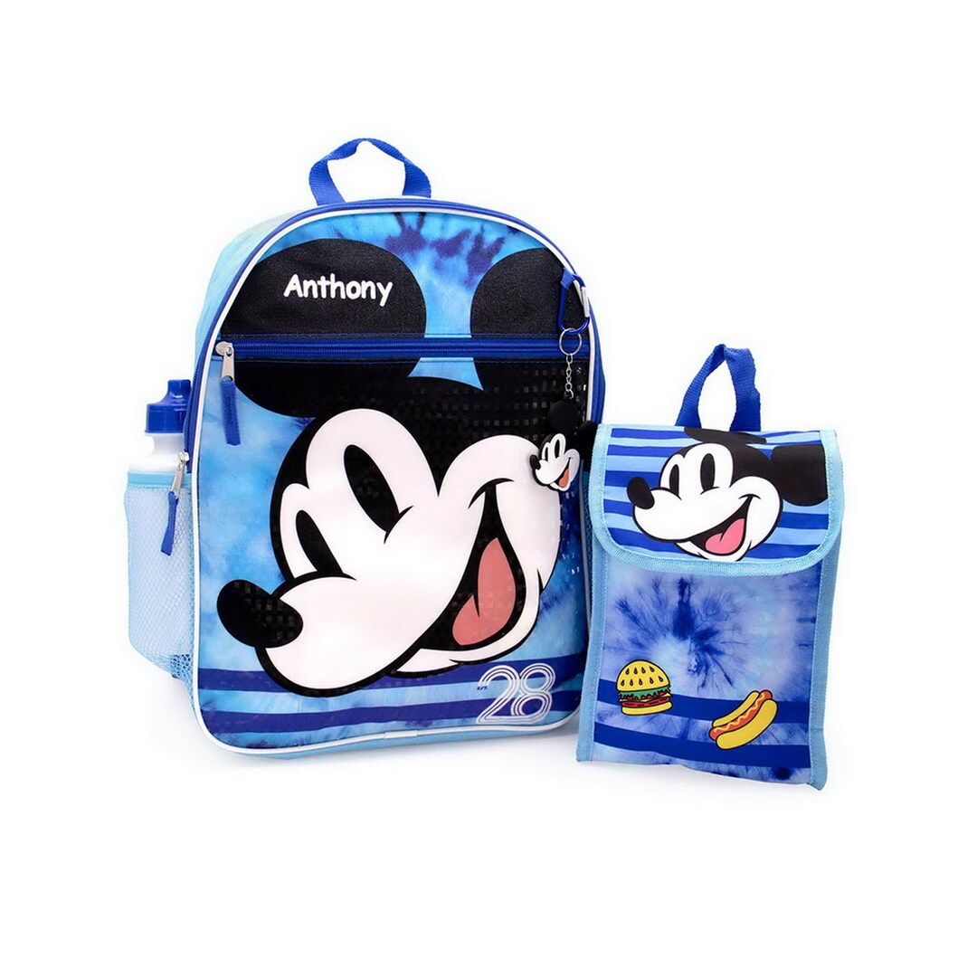 Personalized 16" Disney's Mickey Mouse Backpack With Bonus Lunch Tote ...