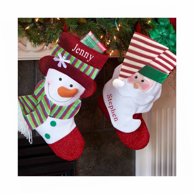 Personalized Santa Decorative Christmas Stocking | Etsy