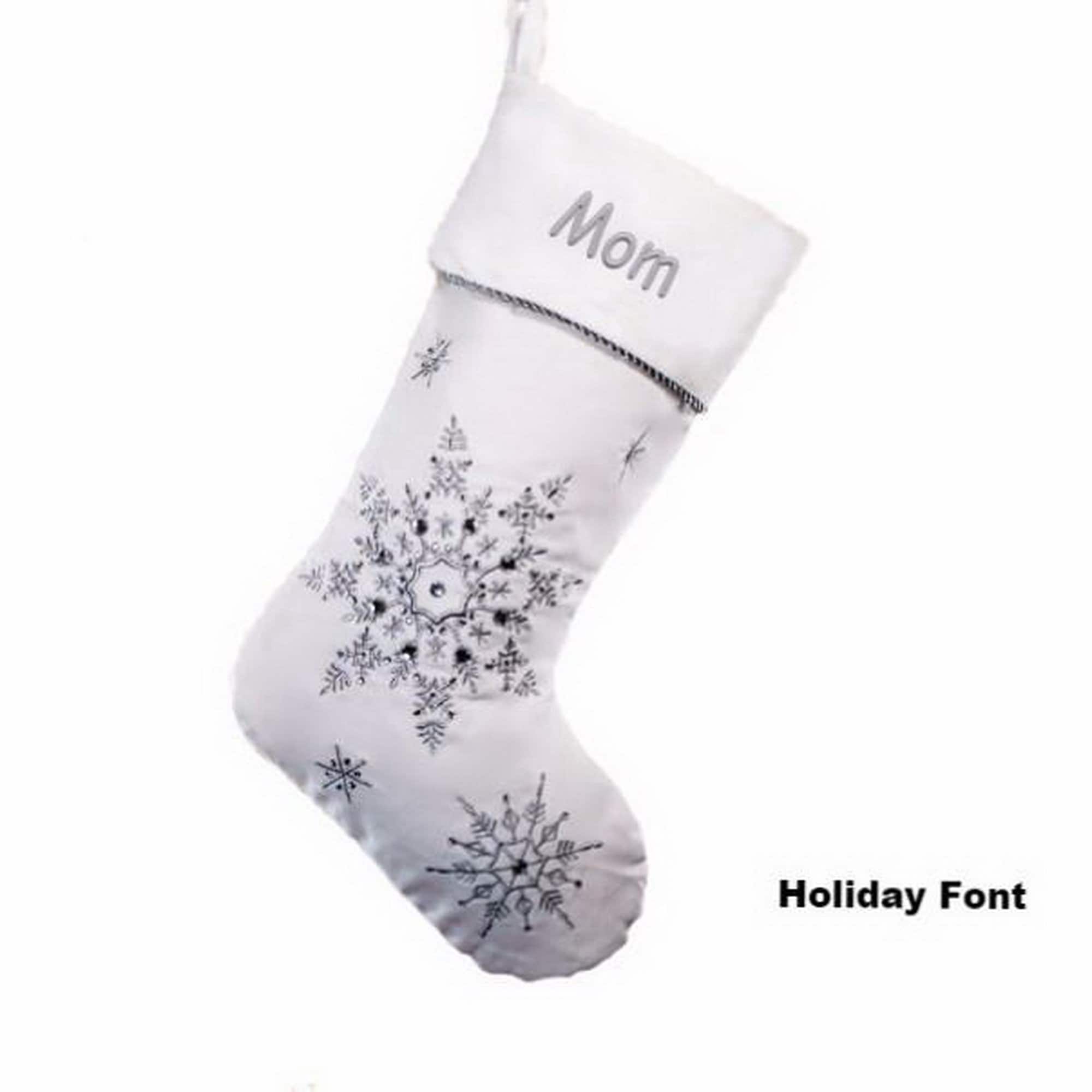 Personalized Sparkling Snowflakes Christmas Stocking - Etsy