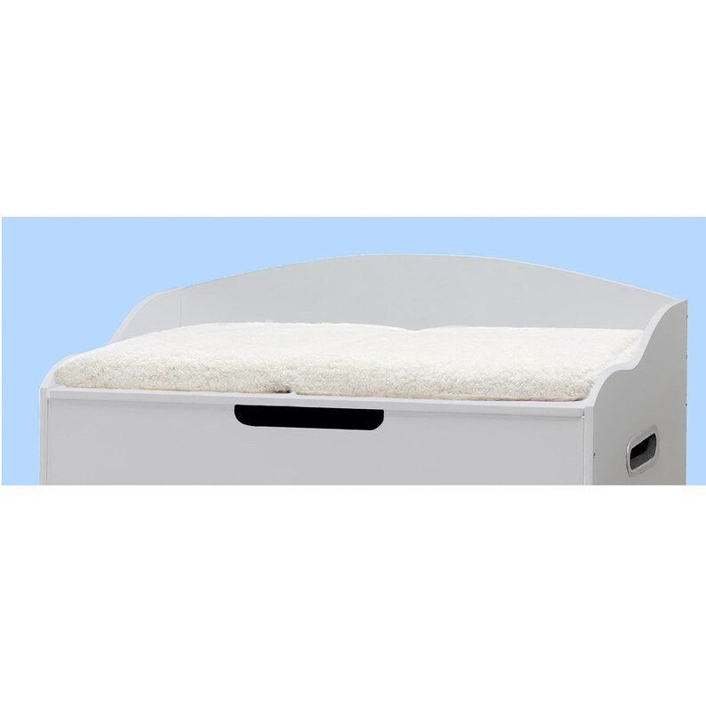 Foldable Toy Box Cushion - White Sherpa - Etsy