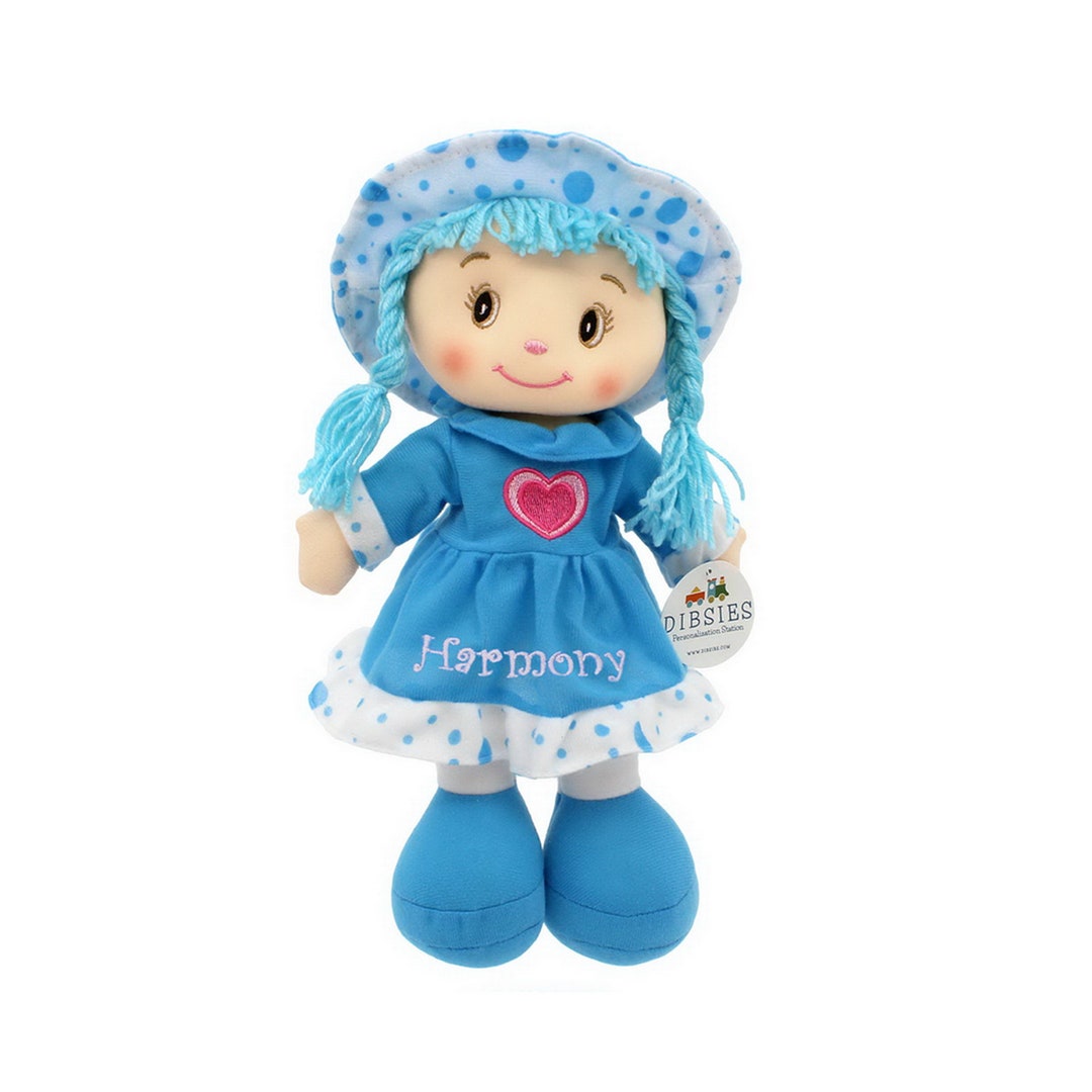Personalized Sweetheart Cuddle Doll - 14 Inch, Blue - Etsy