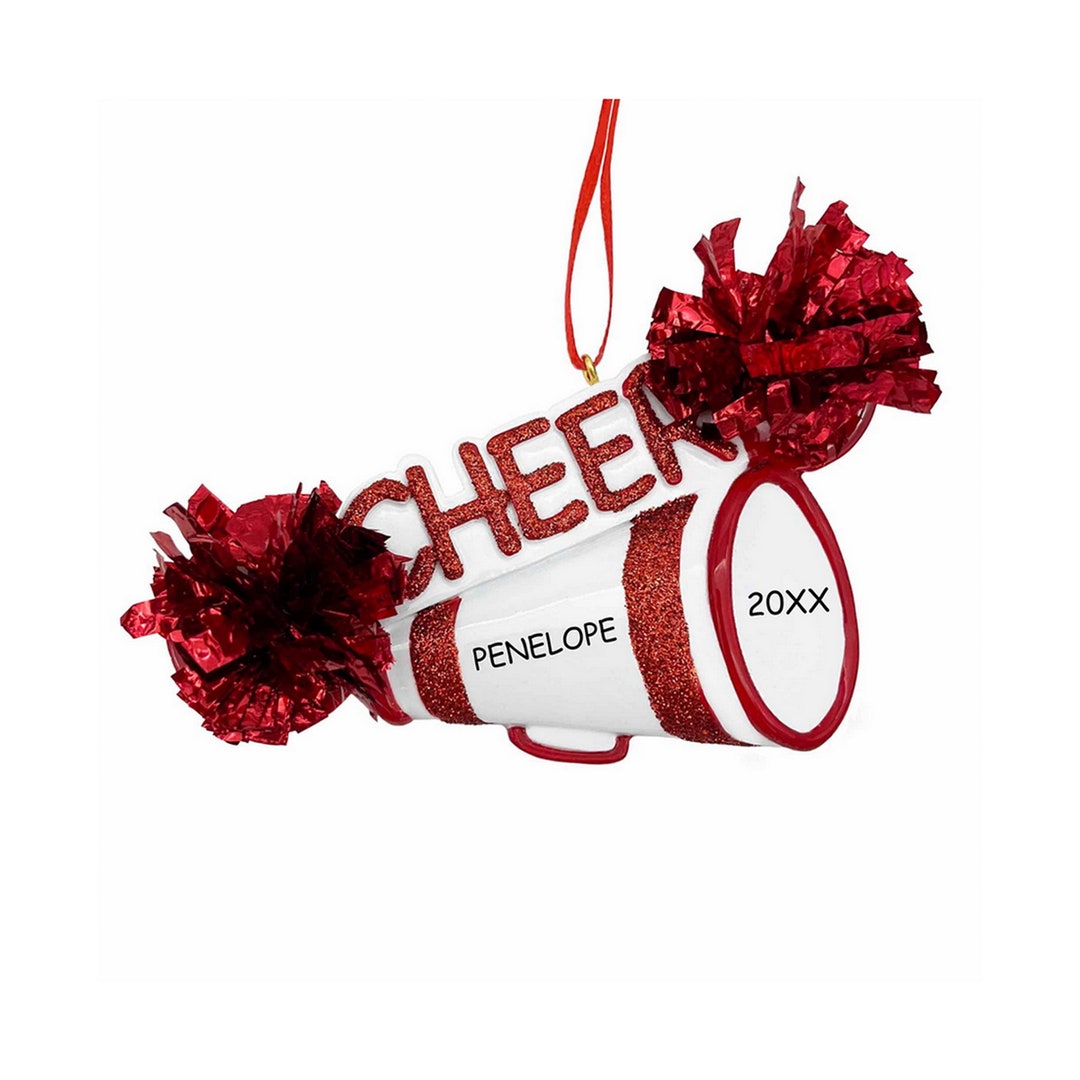 Personalized Cheerleader Christmas Ornament - Red - Etsy
