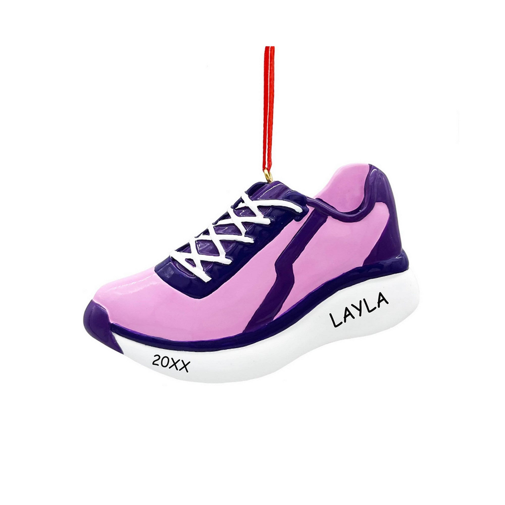 Personalized Running Shoe Sports Christmas Ornament - Pink - Etsy