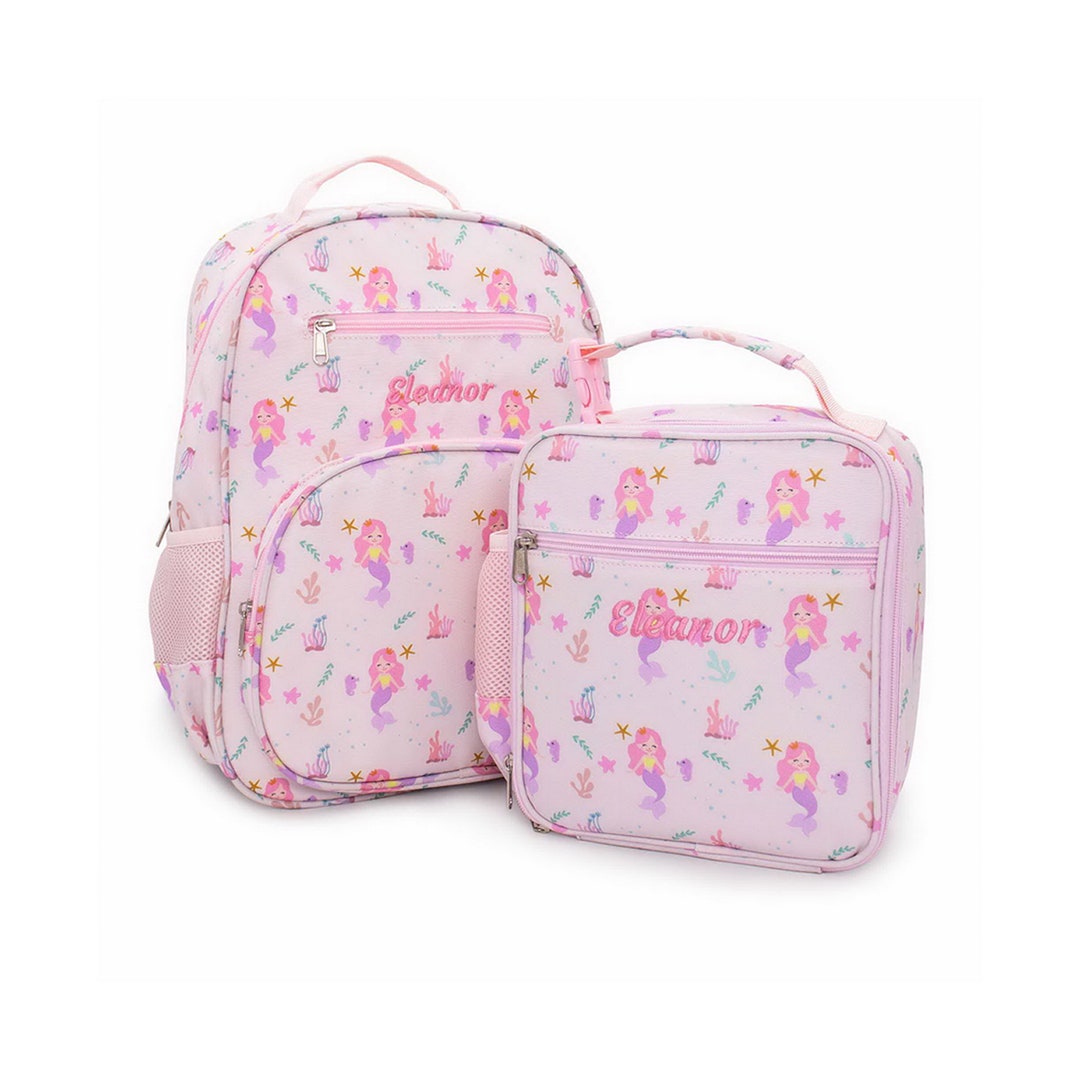 Personalized Mermaid Sea Life Adventure Collection Backpack and Lunch ...
