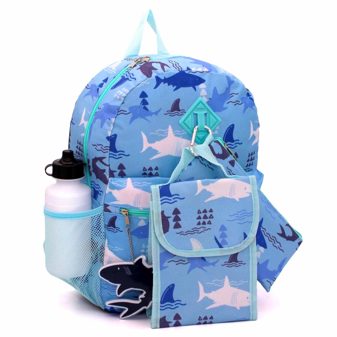 Personalized Shark Backpack With Bonus Lunch Bag Pencil Case - Etsy