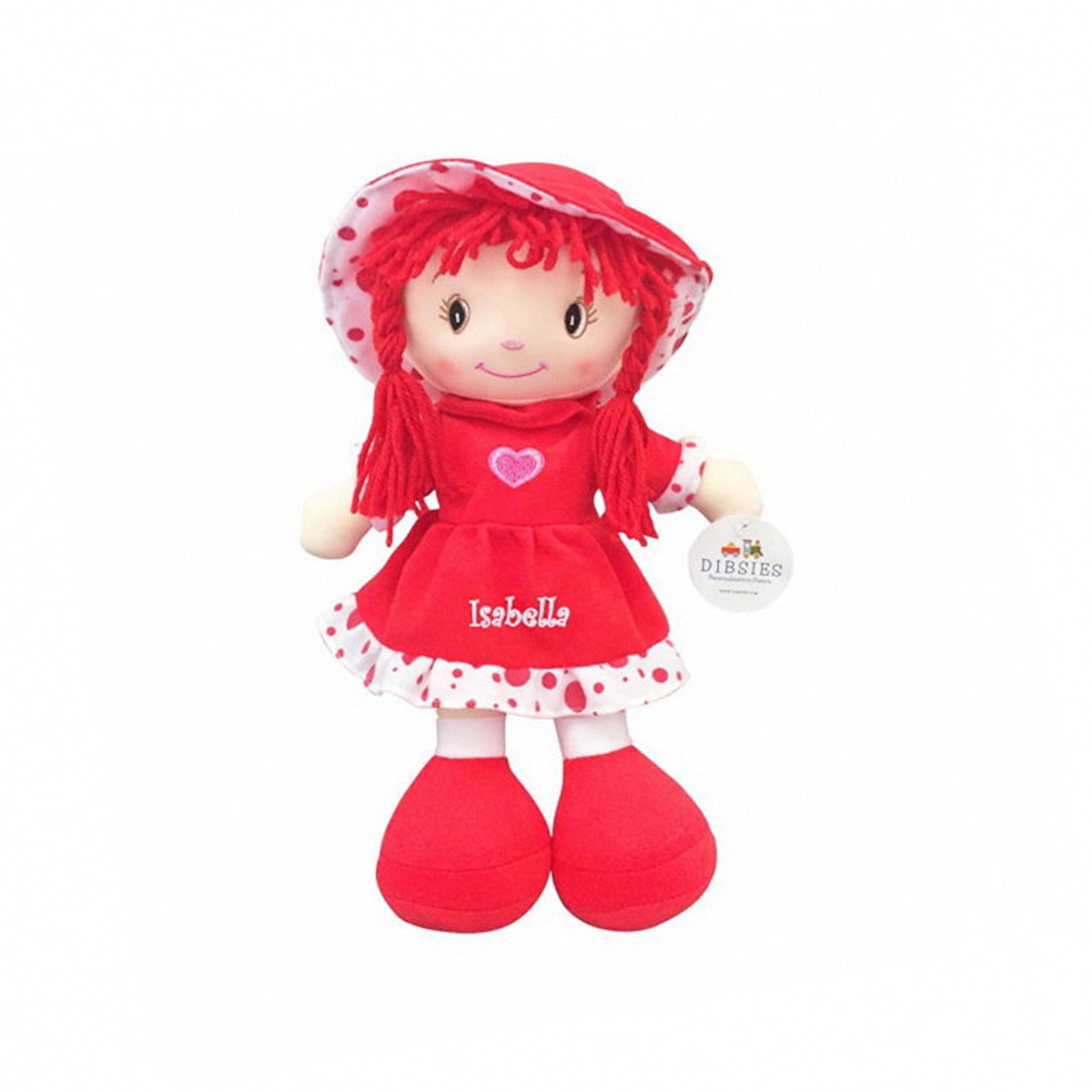 Personalized Sweetheart Cuddle Doll 14 Inch Red Etsy