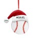 Personalized Baseball With Santa Hat Sports Christmas Ornament - Etsy