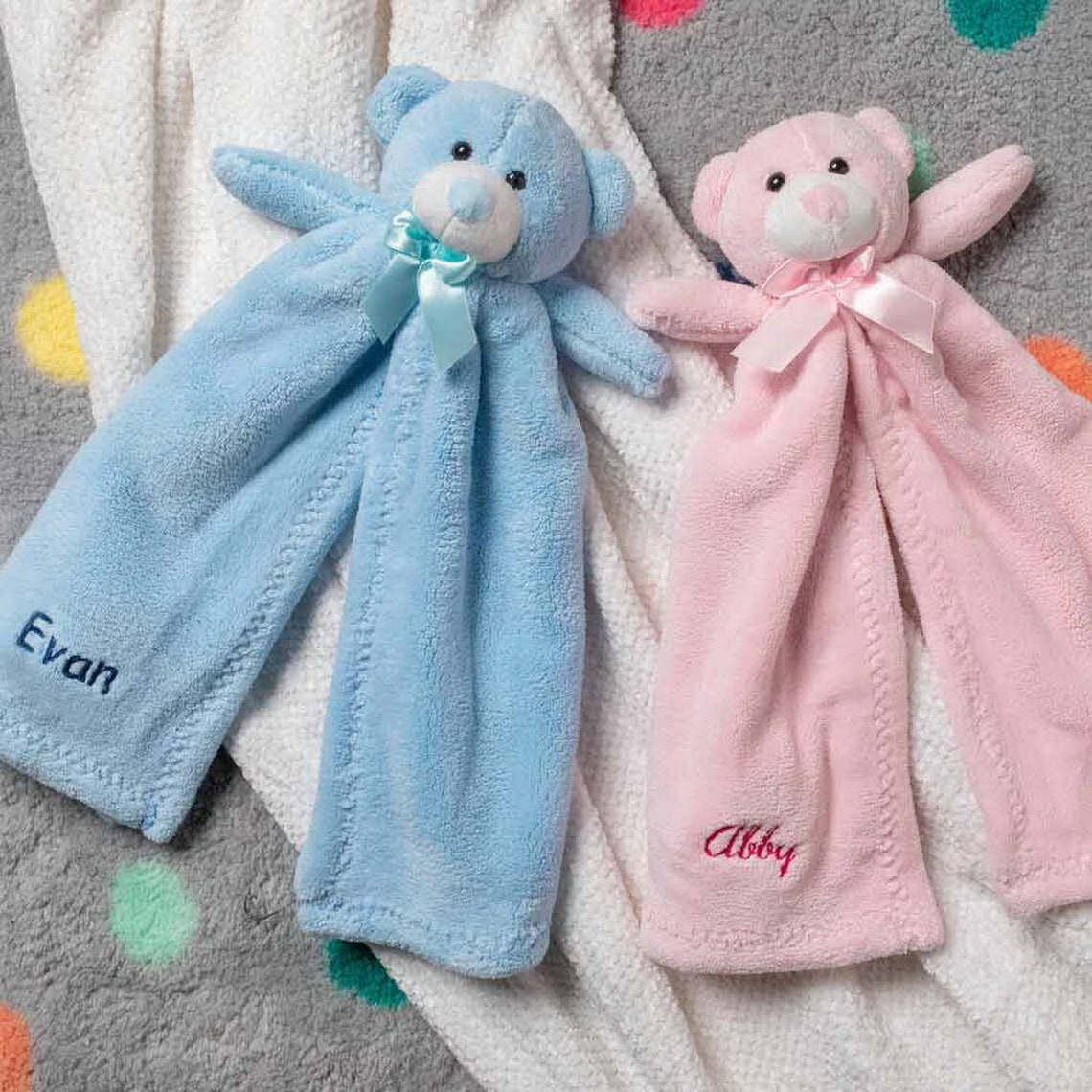 Personalized Plush Baby Cuddler - 17 Inch - Blue Teddy Bear - Etsy