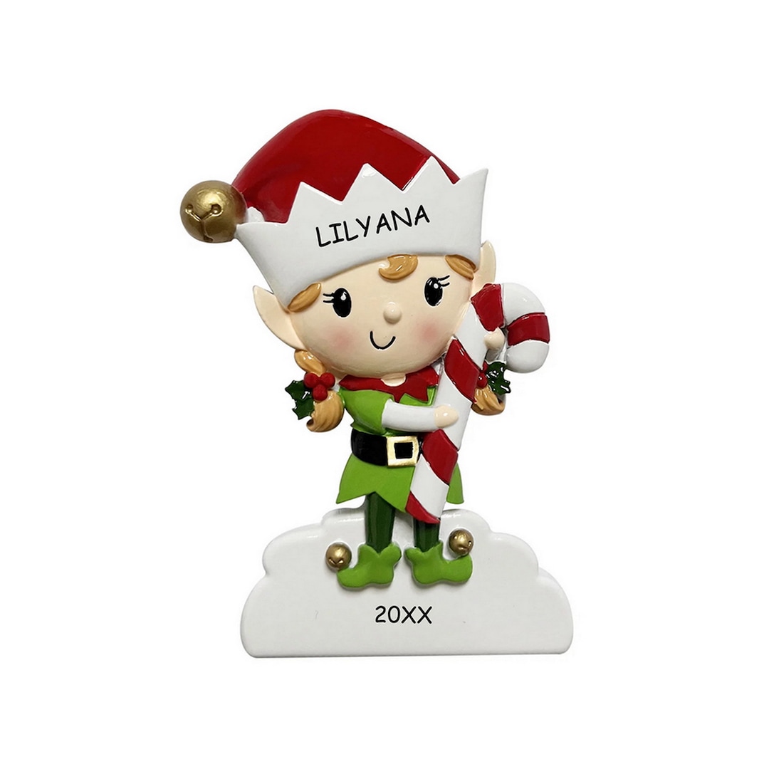 Personalized Elf Kids Ornament Girl - Etsy