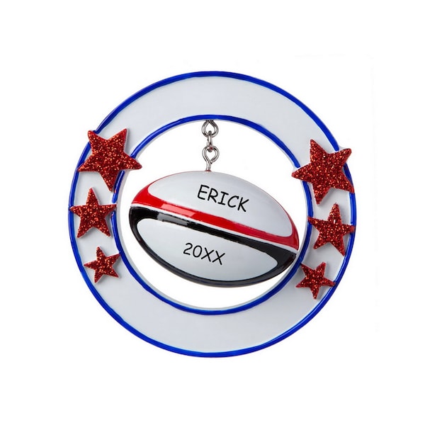 Rugby Christmas Ornament - Etsy