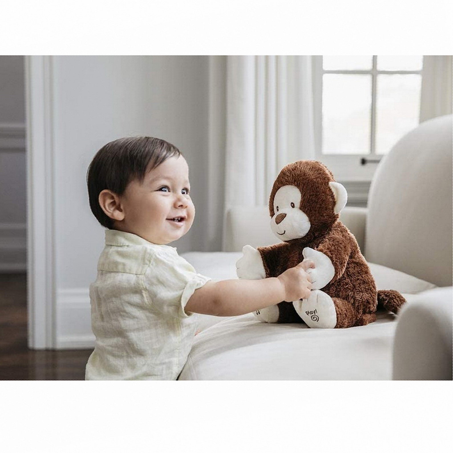 Personalized Animated Monkey Plush Toy - Pink - Etsy