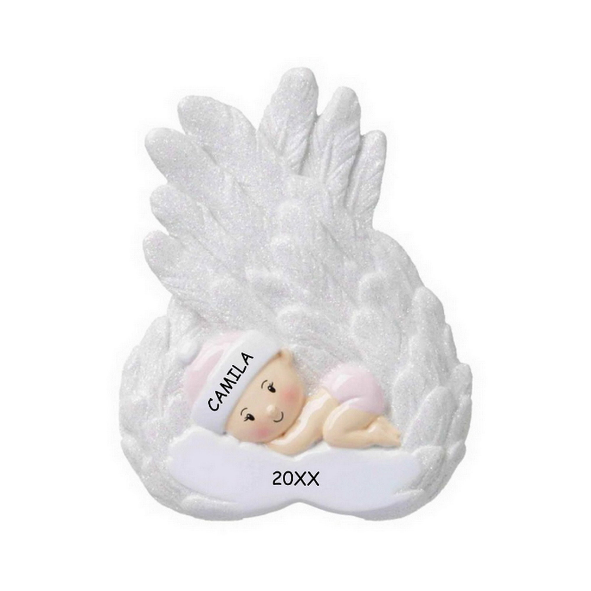 Personalized Baby Angel Christmas Ornament Pink - Etsy