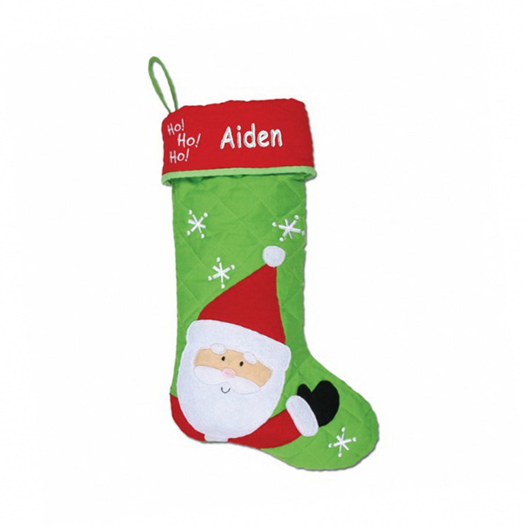 Personalized Ho, Ho, Ho Santa Quilted Christmas Stocking - Etsy