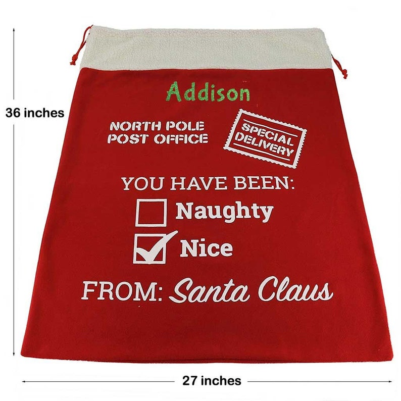 Personalized Santa Sack Extra Large Reindeer Mail | Etsy Personalized Santa Sack Extra Large Reindeer Mail | Etsy