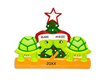Turtle Personalized Ornament Animal Ornament Name Year First Turtle ...