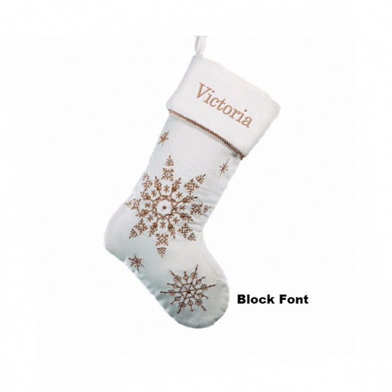 Personalized Sparkling Snowflakes Christmas Stocking - Etsy