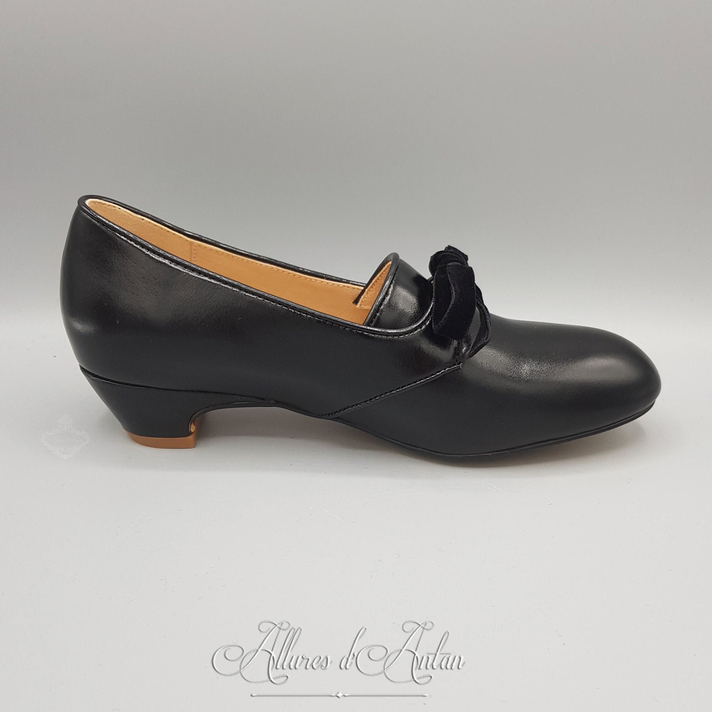 PROCOPE Black Empire Shoes Regency Shoes Georgian - Etsy