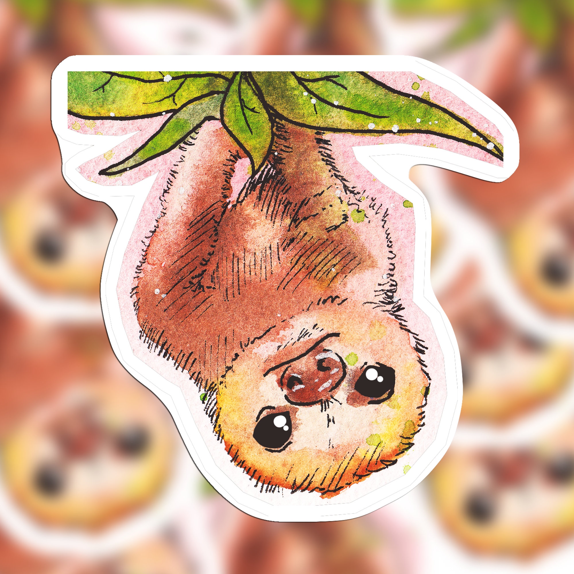Sloth Sticker Cute Baby Sloth Sticker Vinyl Sticker Animal | Etsy