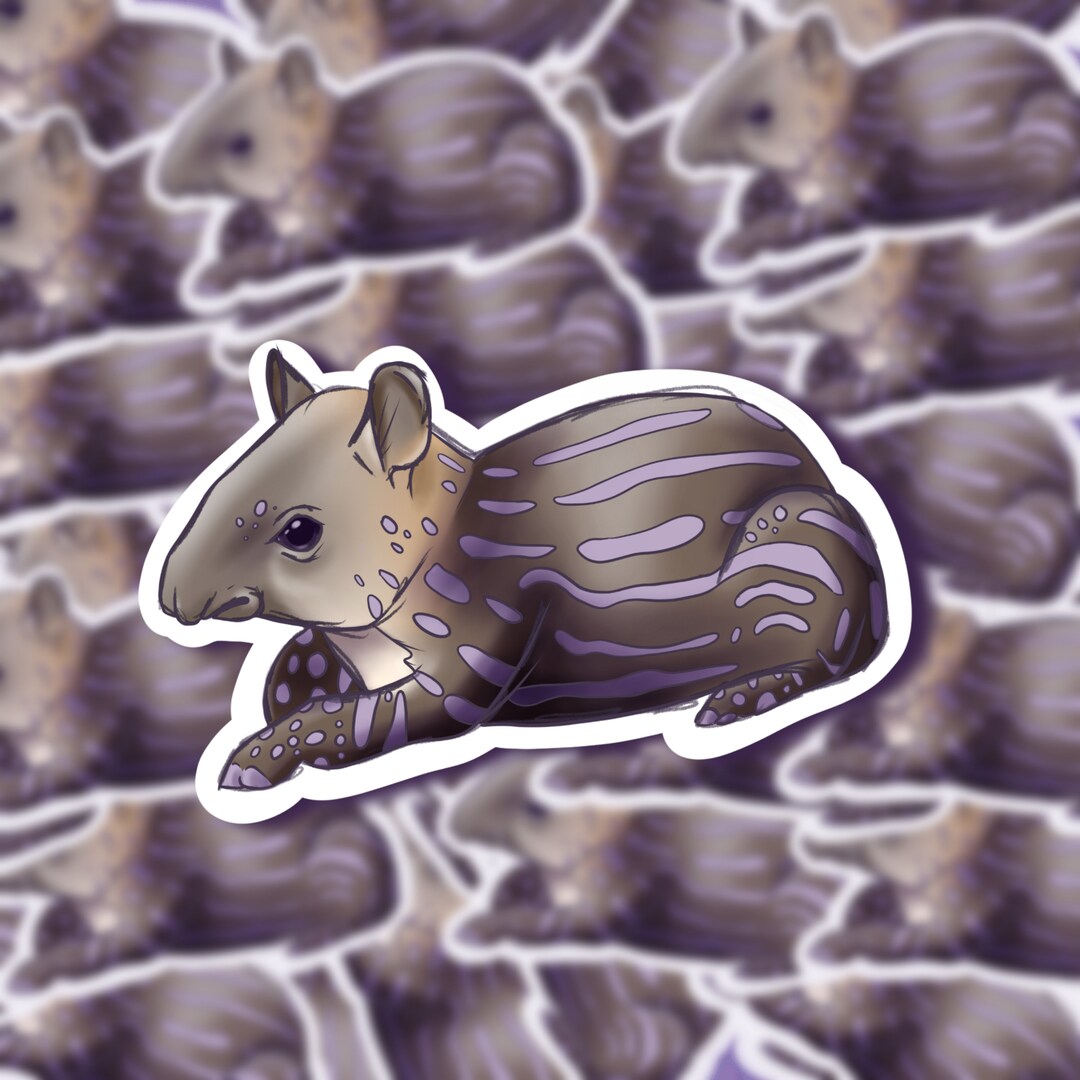Baby Tapir Sticker | Cute Stickers, Baby Animals, Vinyl Sticker, Animal ...