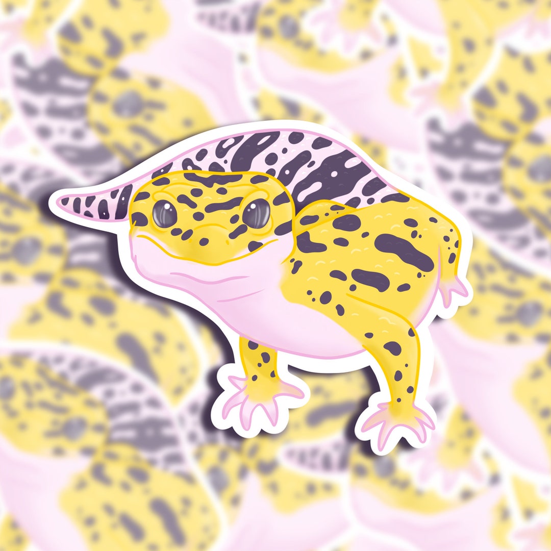 Leopard Gecko Vinyl Sticker | Cute Stickers, Reptiles, Laptop Decals ...
