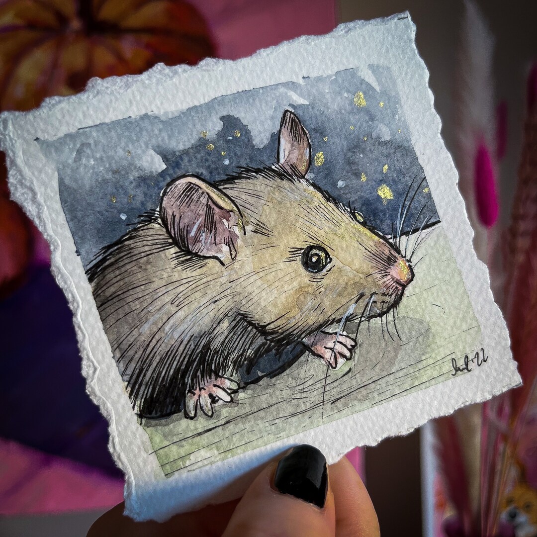 Mouse Watercolour Painting EVA Home Decor, Illustration, Halloween ...