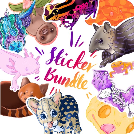 Animal Sticker Pack Sticker Bundle Sticker Collection Cute | Etsy