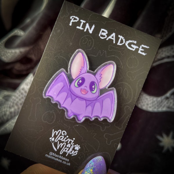 Bat Pin - Etsy