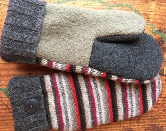 Upcycled Wool Sweater Mitten pdf pattern INSTANT DOWNLOAD