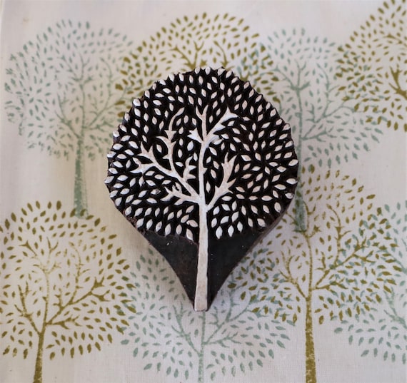 Indian Wooden Printing Block Indian Tree - Etsy UK