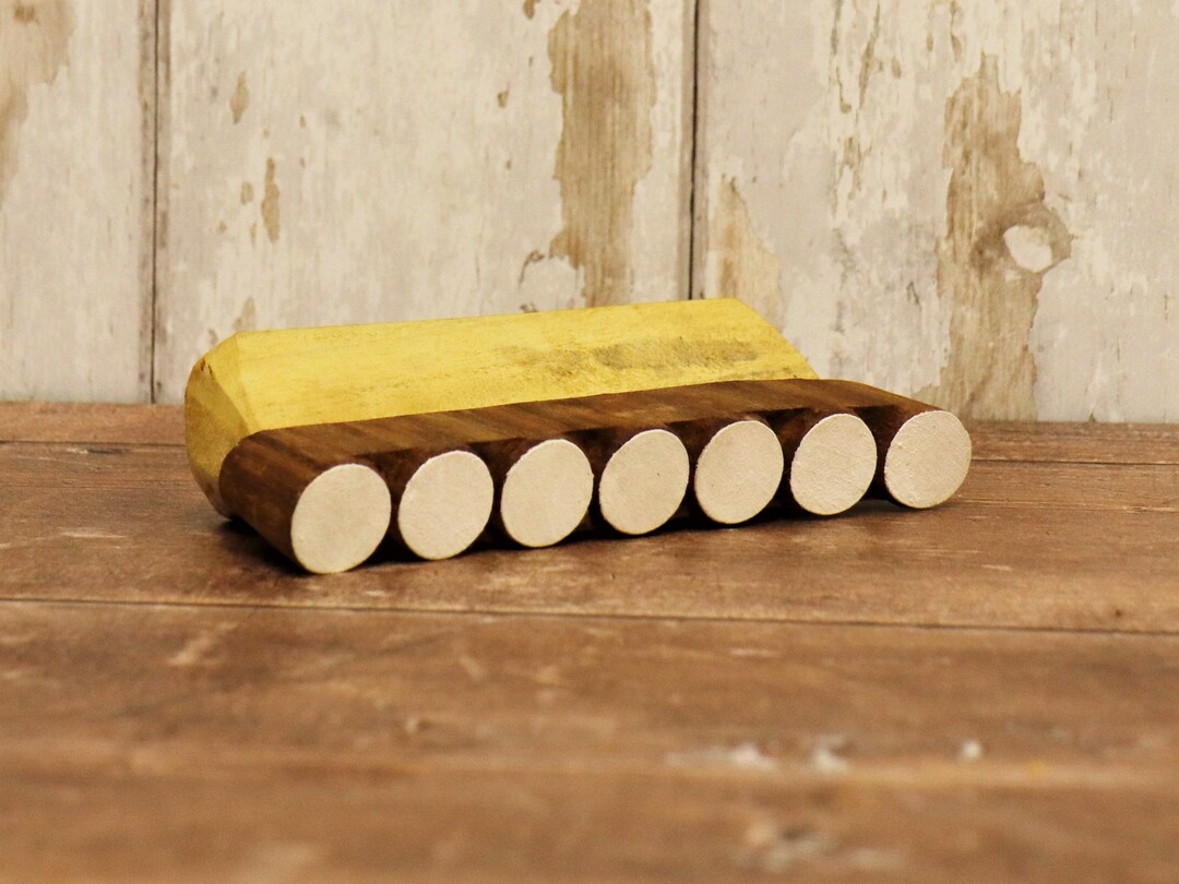 Spotty Border Handled Indian Wooden Printing Block - Etsy