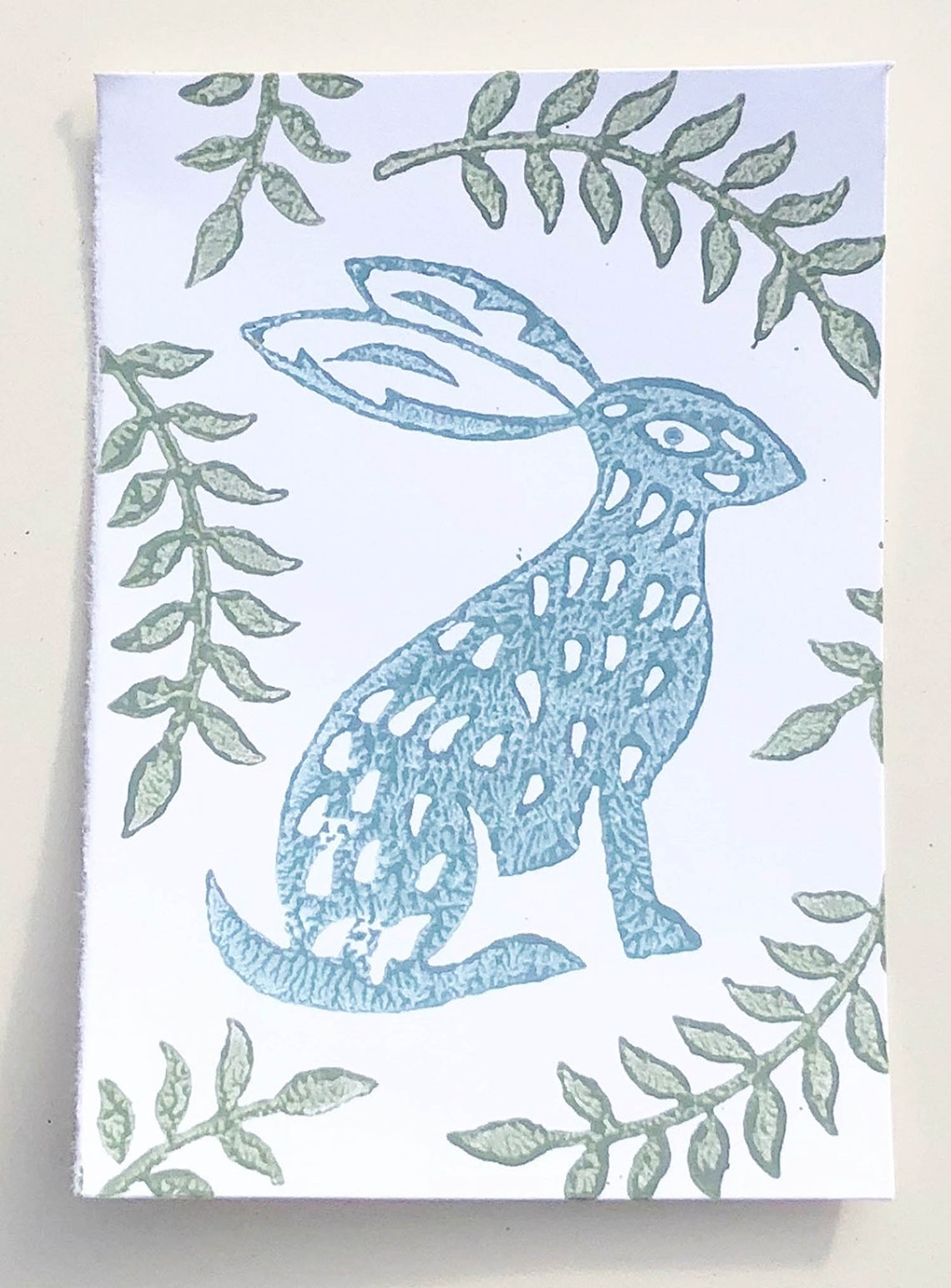 Indian Block Printing Set Hares and Seed Heads | Etsy