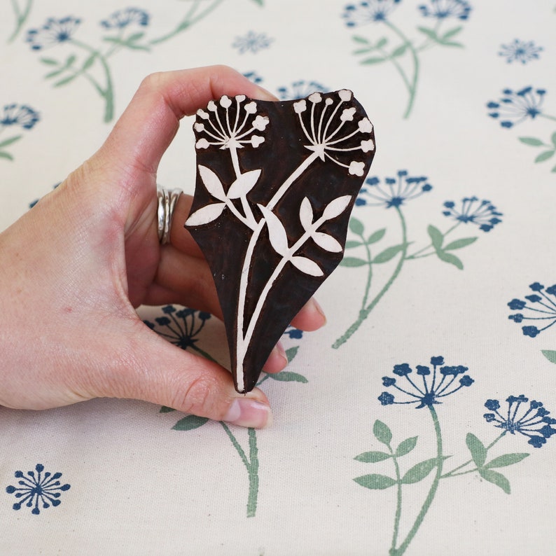 Indian Wooden Printing Block Botanical Floral | Etsy