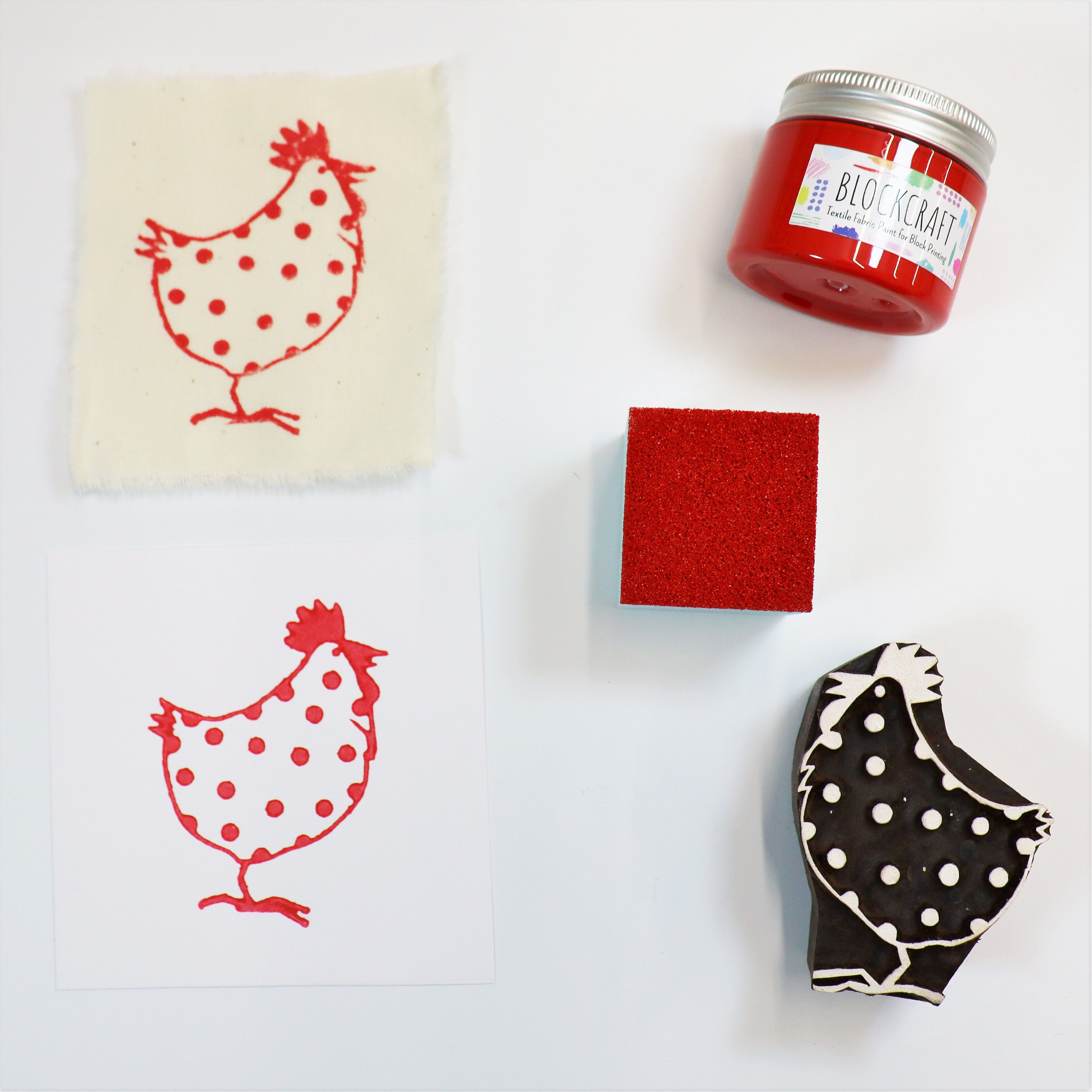 Indian Block Printing Set 3 Chickens - Etsy UK