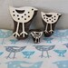 Indian Block Printing Set- 3 Standing Birds - Etsy