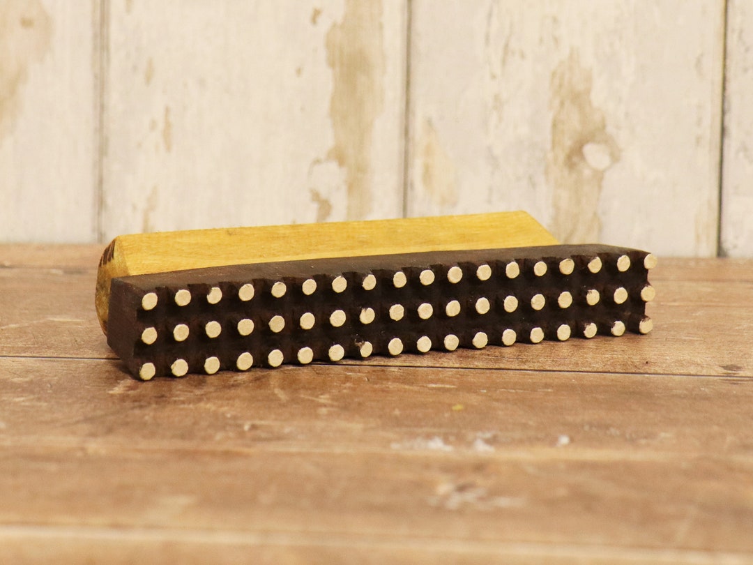 Little Spotty Border - Handled Indian Wooden Printing Block - Etsy