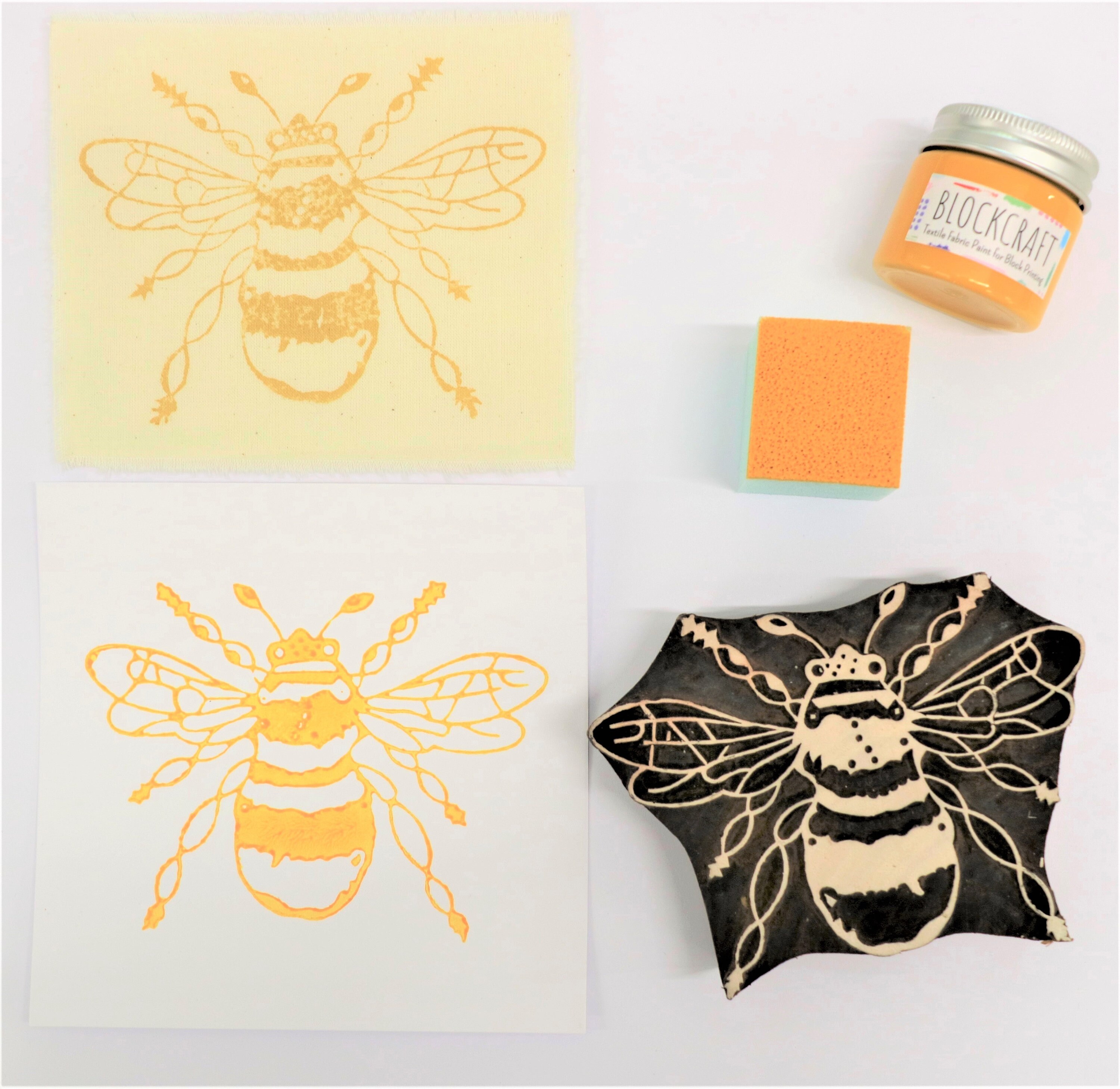 Indian Wooden Printing Block Extra Large Bee - Etsy