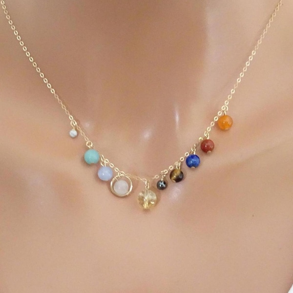 Solar System Necklace - Etsy