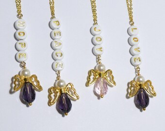 Advent Christmas Ornament hope, Love, Joy, Peace - Etsy